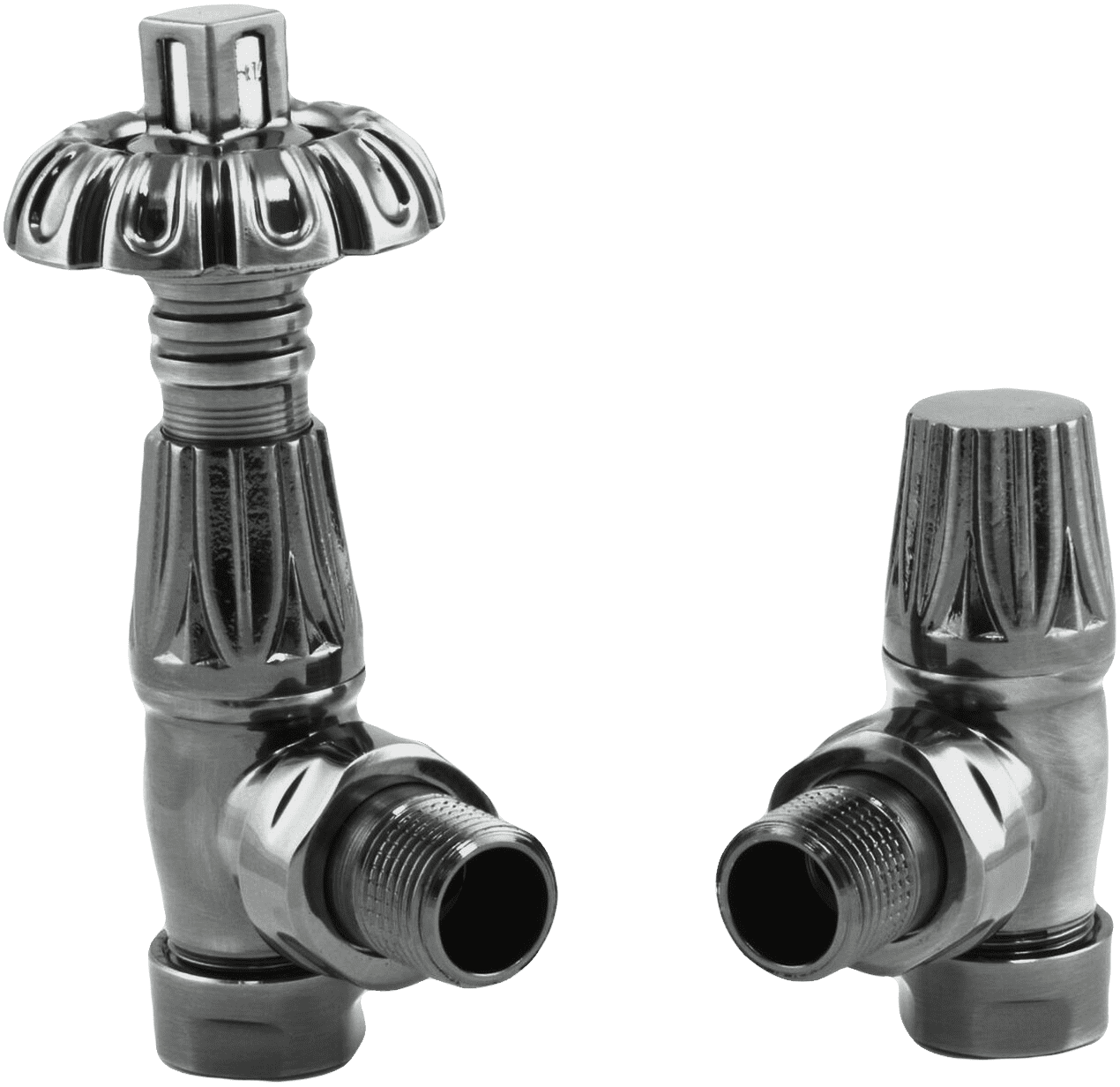 Harmoni Thermostatic Westminster Angled Valve - Black Nickel - Heater Shop