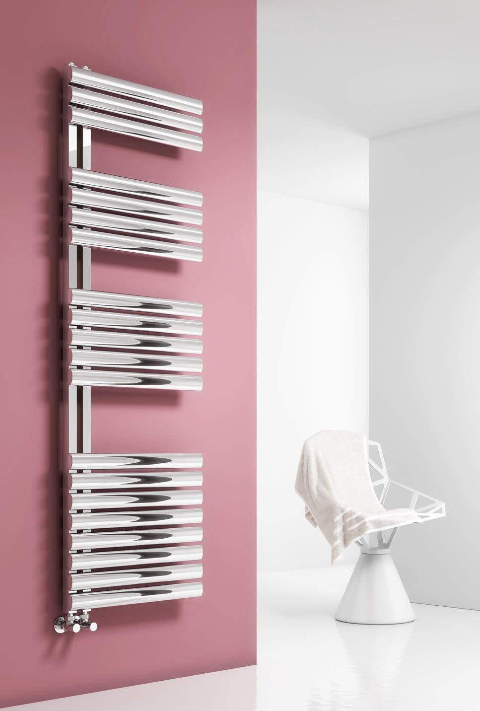 Reina Scalo RNS-SC515B Brushed Stainless Steel Towel Radiator 500mm x ...