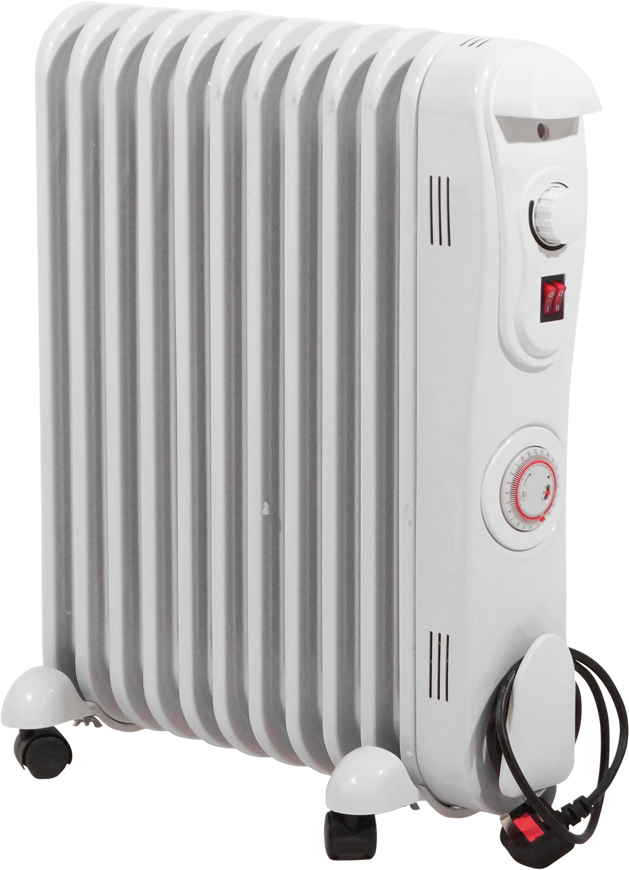 Prem-I-Air 2.5 kW 11 Fin Oil Filled Radiator with 24 Hour Timer ...