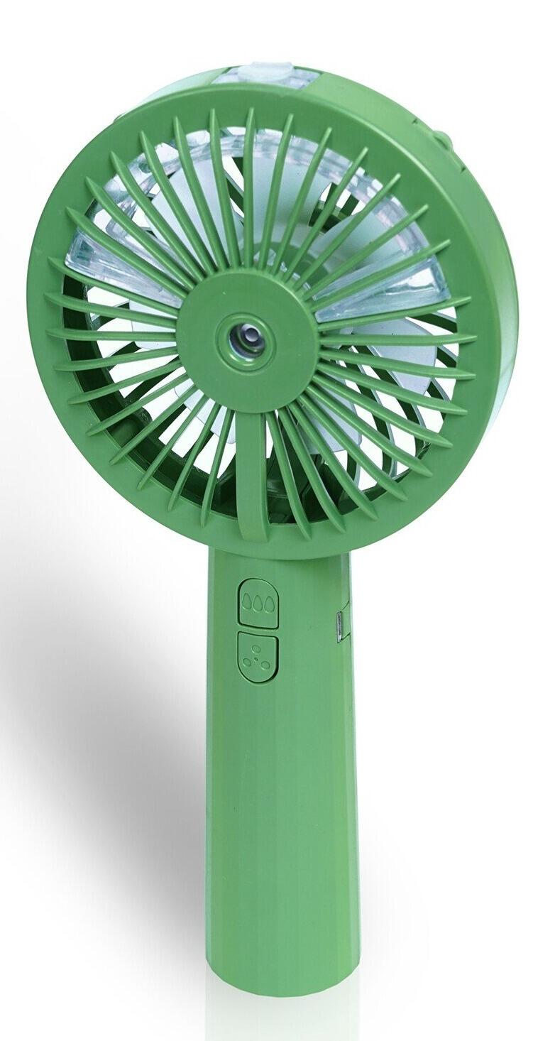 Prem-I-Air USB Rechargeable Handheld Mist Fan With Bottle - Green ...