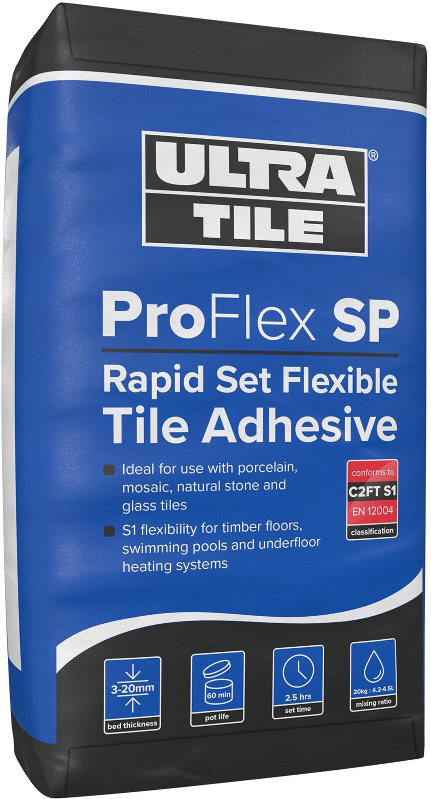 Ultra-Tile ProFlex S1 SP Rapid Set Flexible Grey Tile Adhesive - Heater ...