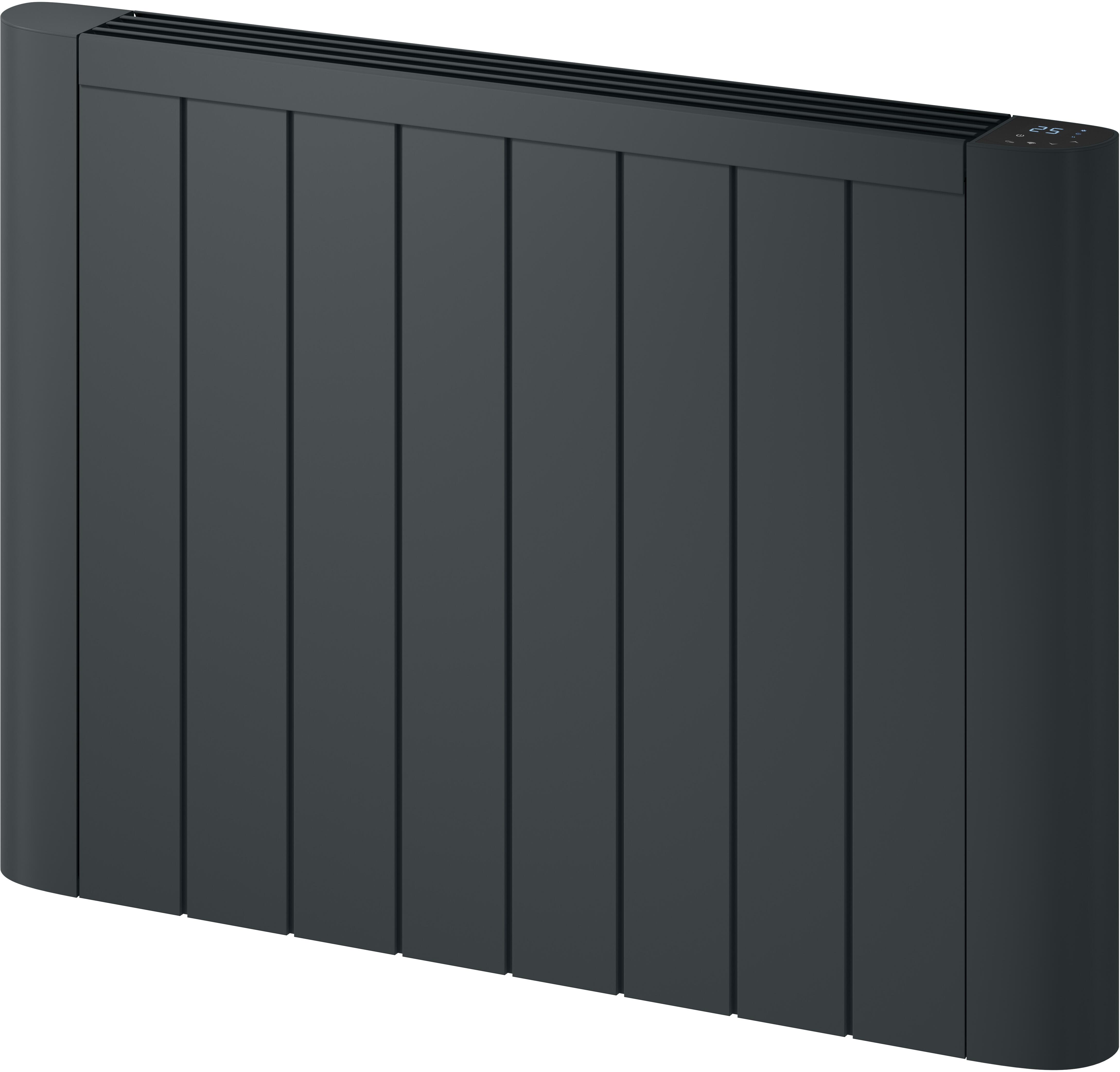 Reina Serre Anthracite Electric Horizontal Wi-Fi Electric Radiator ...