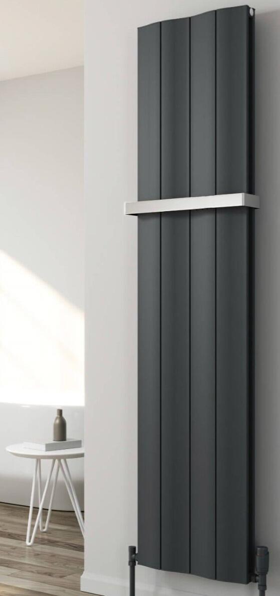 Reina Wave 450mm Double Chrome Towel Bar - Heater Shop